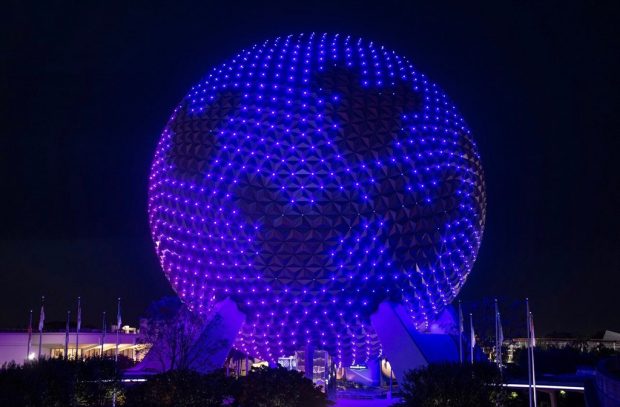 Special Lighting Coming to Spaceship Earth for Disney100 Celebration ...