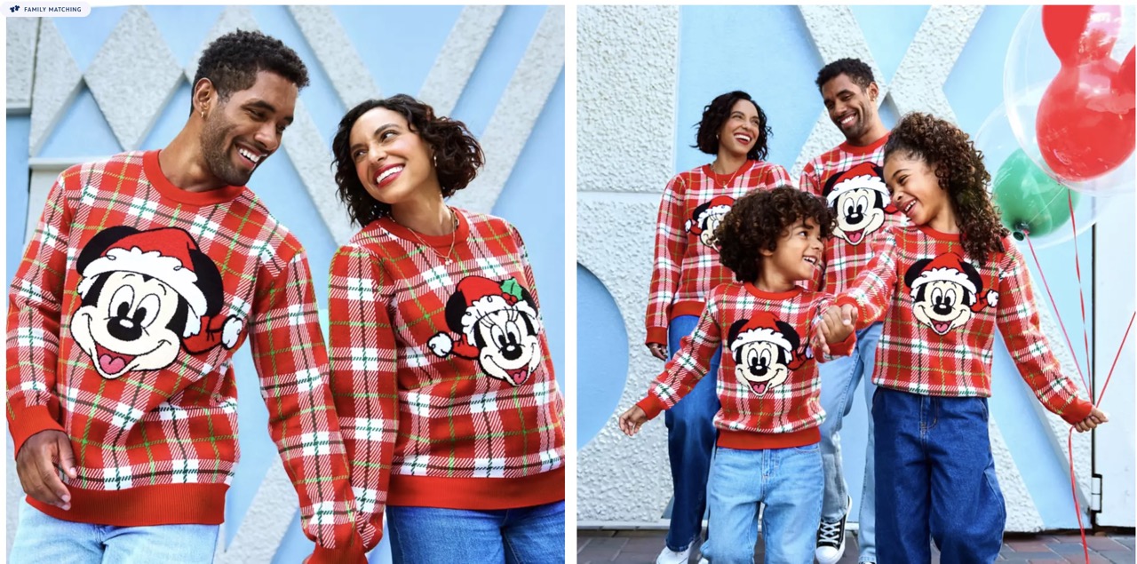 New Matching Holiday Attire on Disney’s Virtual Shelves