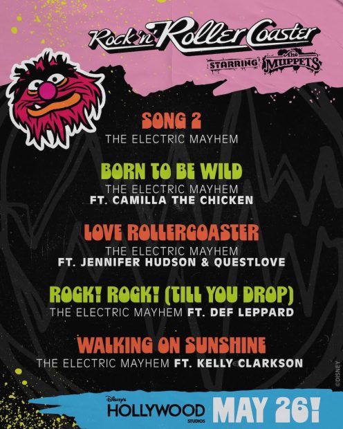 Opening Date and Track List Announced for Rock ‘n’ Roller Coaster ...