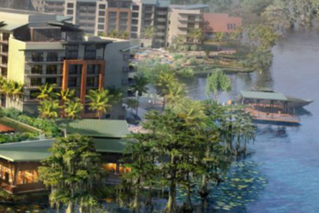 New Look at Disney Lakeshore Lodge Reveals Waterfront Details