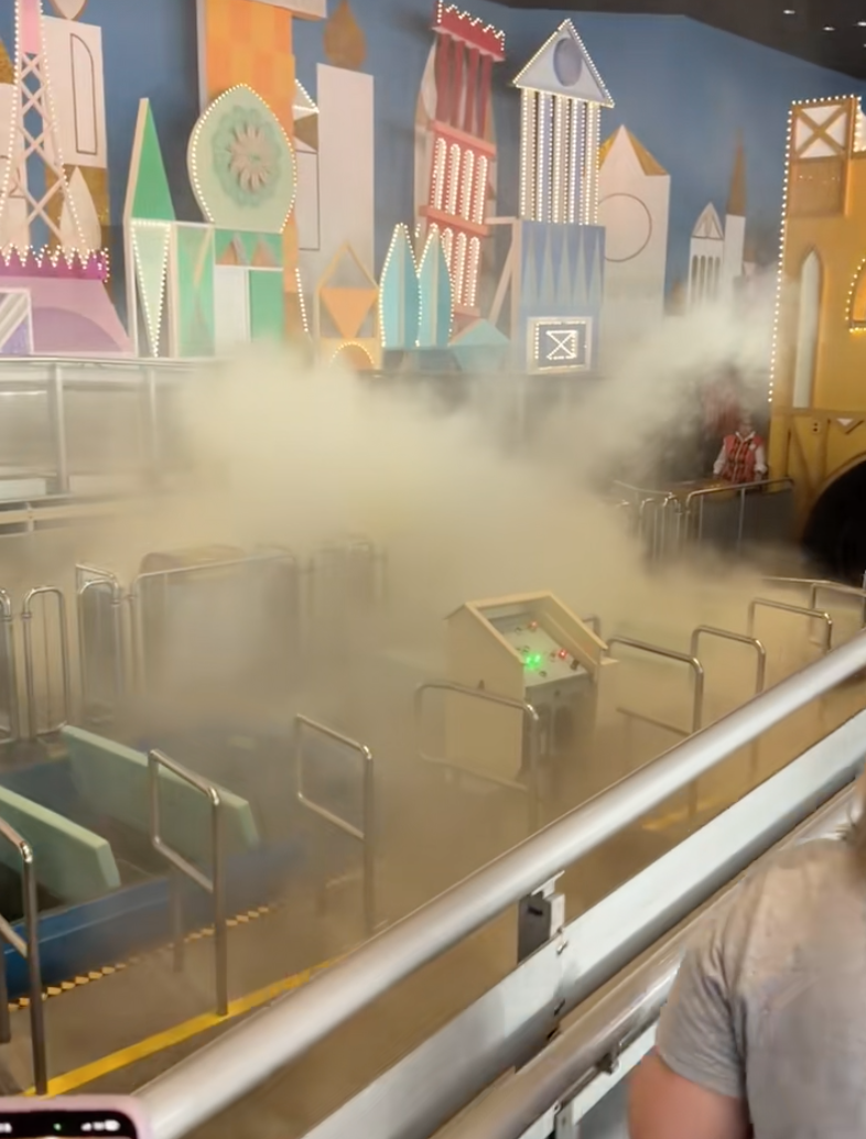 Fire at “it’s a small world” Loading Station in Magic Kingdom